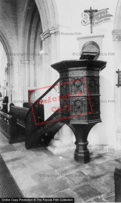 Photo of Axminster, Church, Pulpit c.1965 - Francis Frith