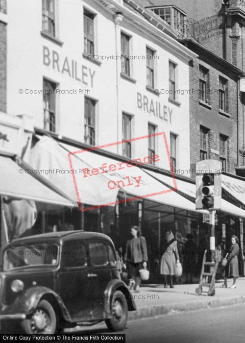 Photo of Bridport, Brailey's Shop, West Street East Street 1949