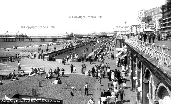 Photo of Brighton, Beach And Putting Green And The Arches c.1955