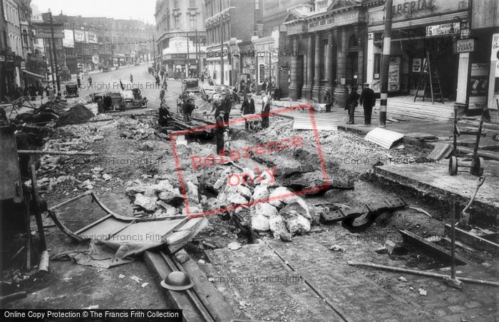 Photo of Clapham Junction, War Damaged Tram Tracks And The Imperial ...