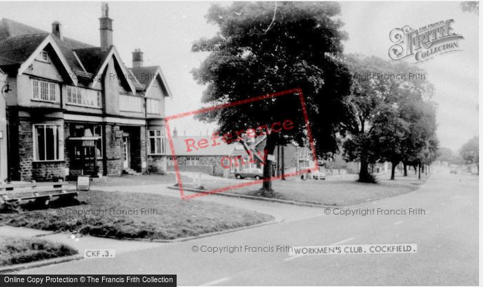 Photo of Cockfield, The Workmen's Club c.1955