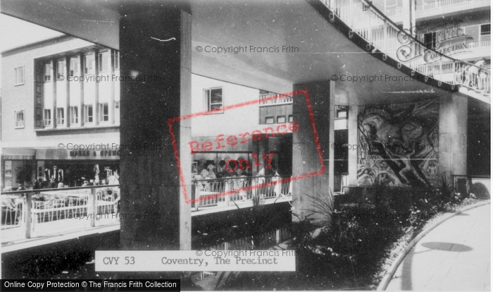 Photo of Coventry, The Precinct c.1960 - Francis Frith