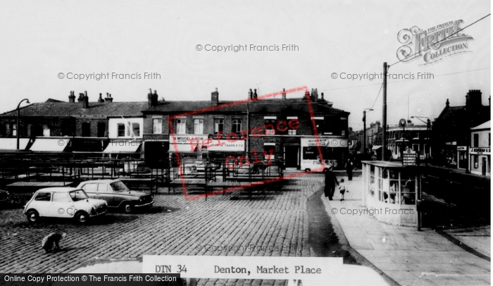 Photo of Denton, Market Place c.1965 - Francis Frith