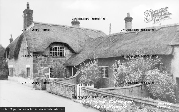 Photo of East Knoyle, Thatched Cottages c.1955