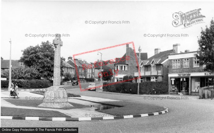 Photo of Little Common, The War Memorial And Village Centre c.1960