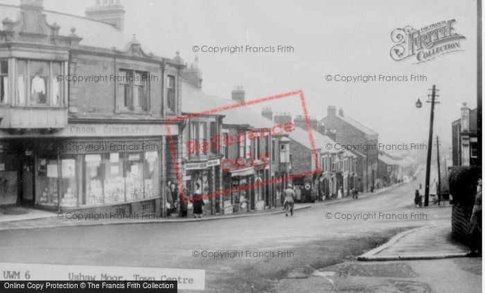 Photo of Ushaw Moor, The Town Centre c.1955 - Francis Frith