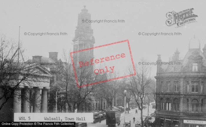 Photo of Walsall, Town Hall c.1955 - Francis Frith